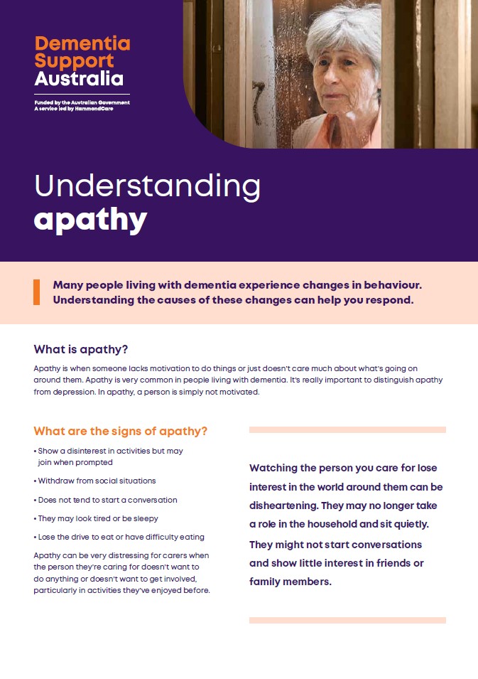 Understanding apathy helpsheet